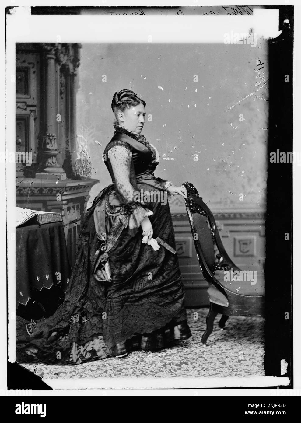 Portrait of Mrs. Grant, the wife of U.S. President Ulysses S. Grant ...