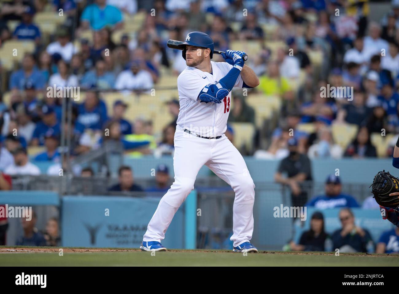 LOS ANGELES, CA - JULY 07: Los Angeles Dodgers Max Muncy (13) at bat ...