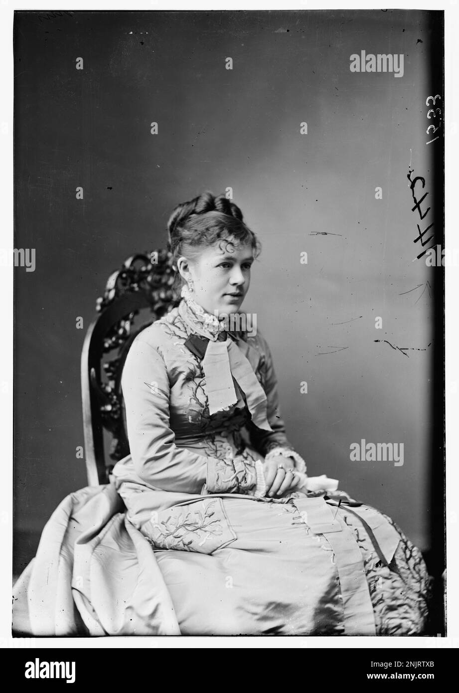 A portrait of Mrs. A. Sartoris, also known as Nellie Grant, the ...