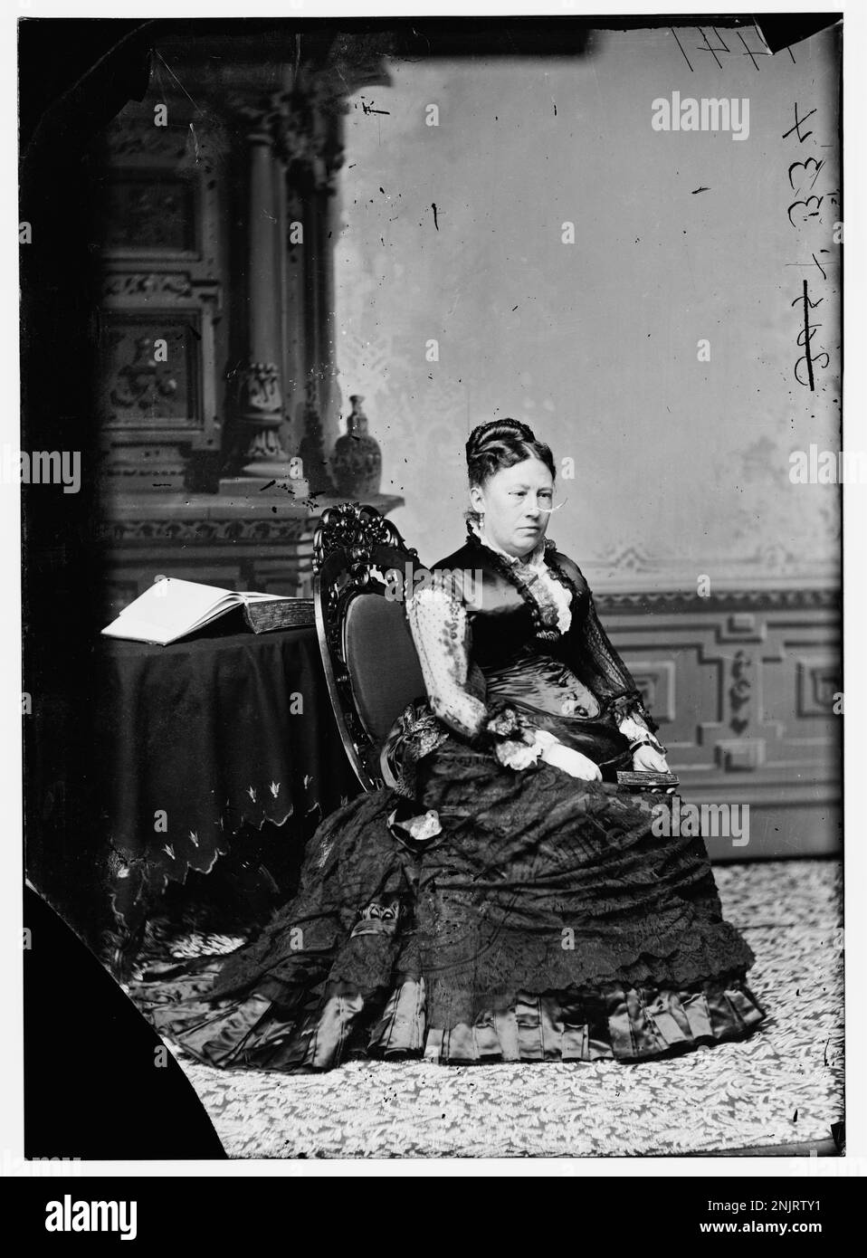 Portrait of Mrs. Grant, wife of U.S. President Ulysses S. Grant. This ...