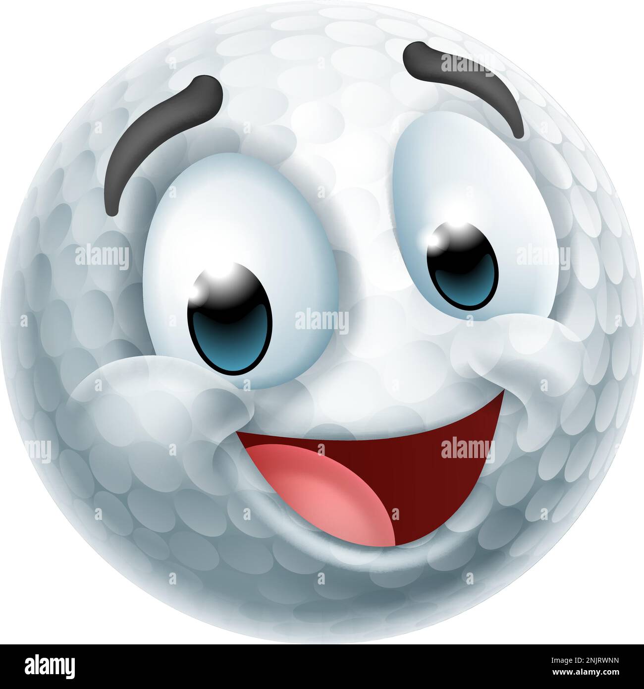 Golf Ball Emoticon Face Emoji Cartoon Icon Stock Vector Image & Art - Alamy