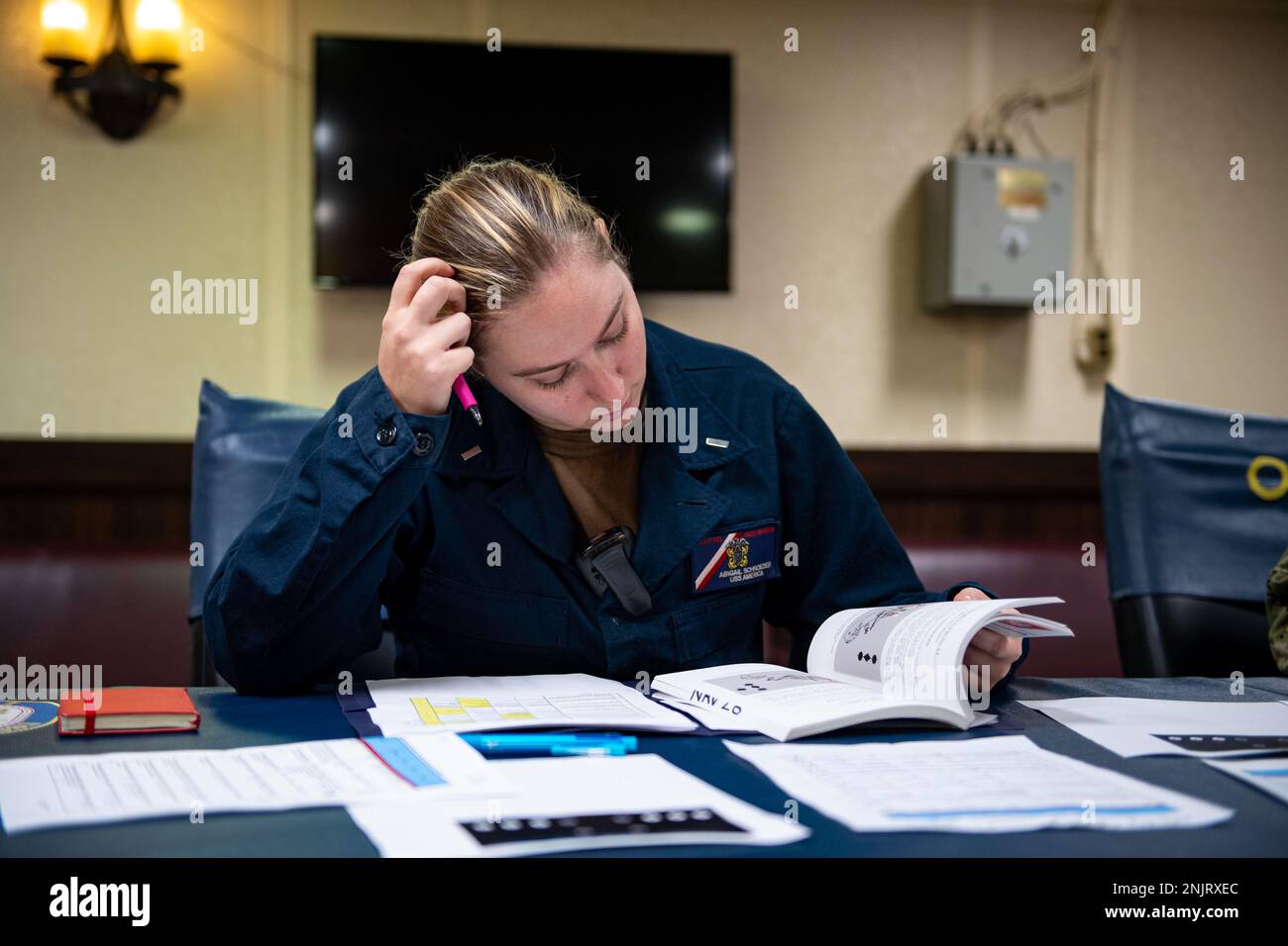 SASEBO, JAPAN (Aug. 10, 2022) Lieutenant junior grade Abigail Schroeder, St. Louis, assigned to ...