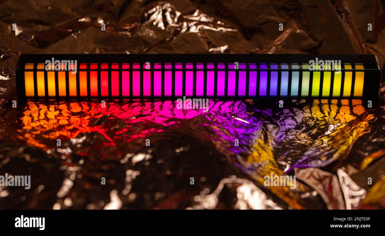 RGB music sound control lights on glitter background for design purpose ...