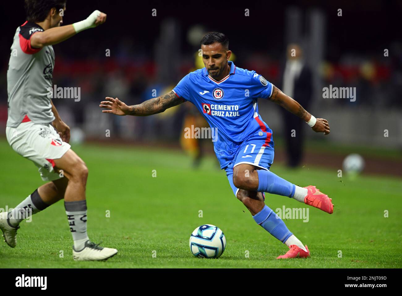 MEXICO CITY, MEXICO - FEBRUARY 22: Cruz Azul midfielder Alonso Escoboza ...