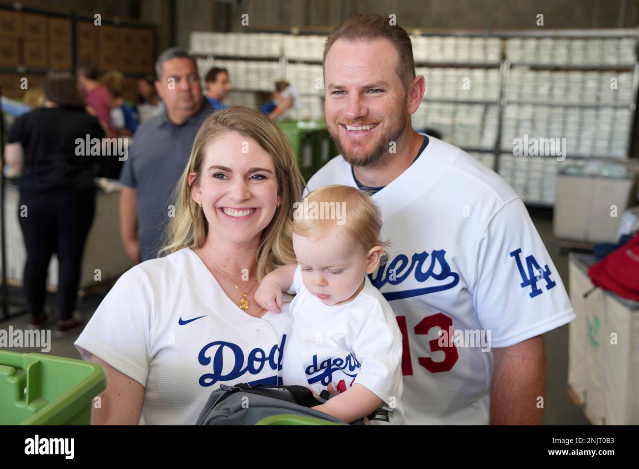 Los Angeles Dodgers infielder Max Muncy, wife Kellie Muncy and daughter ...