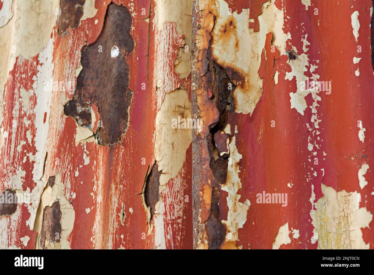 Corroded metal panel with peeling paint Stock Photo - Alamy