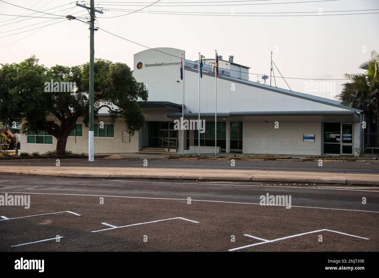 Queensland government building, Douglas Street on Thursday Island, in ...