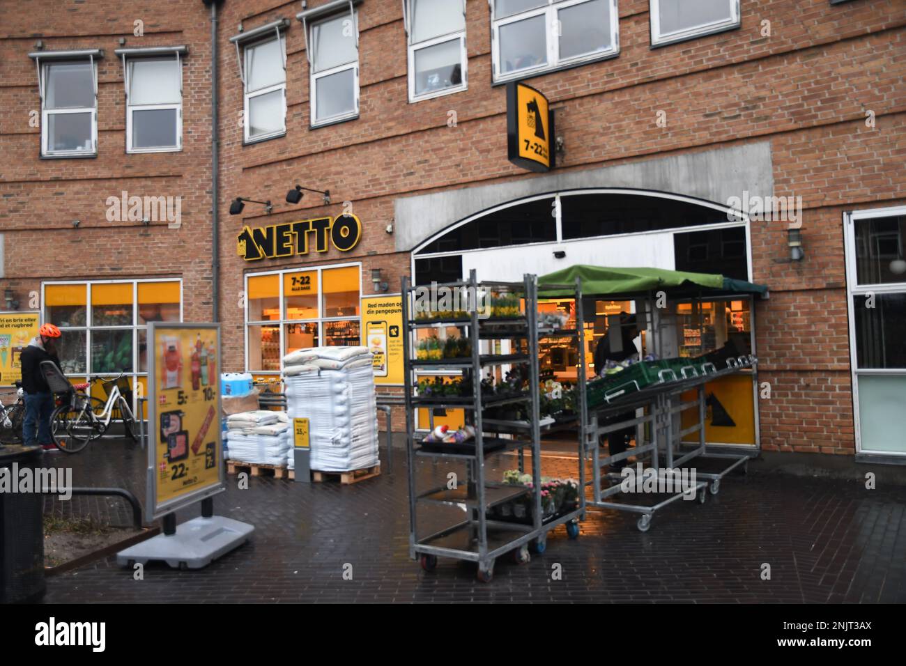 Copenhagen/Denmark/23 February 2023/ Netto grocery store Inflations and ...