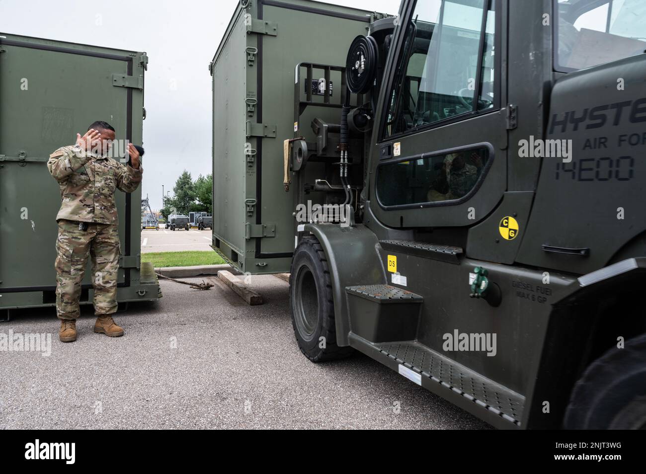 Senior Airman Chris Ellis, 32nd Aerial Port Squadron passenger ...