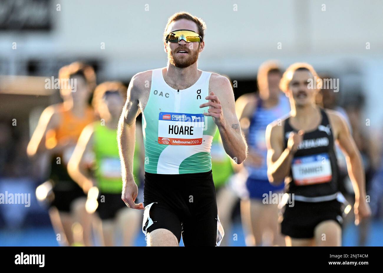 Australian Ollie Hoare winning the John Landy Men’s Mile during the ...