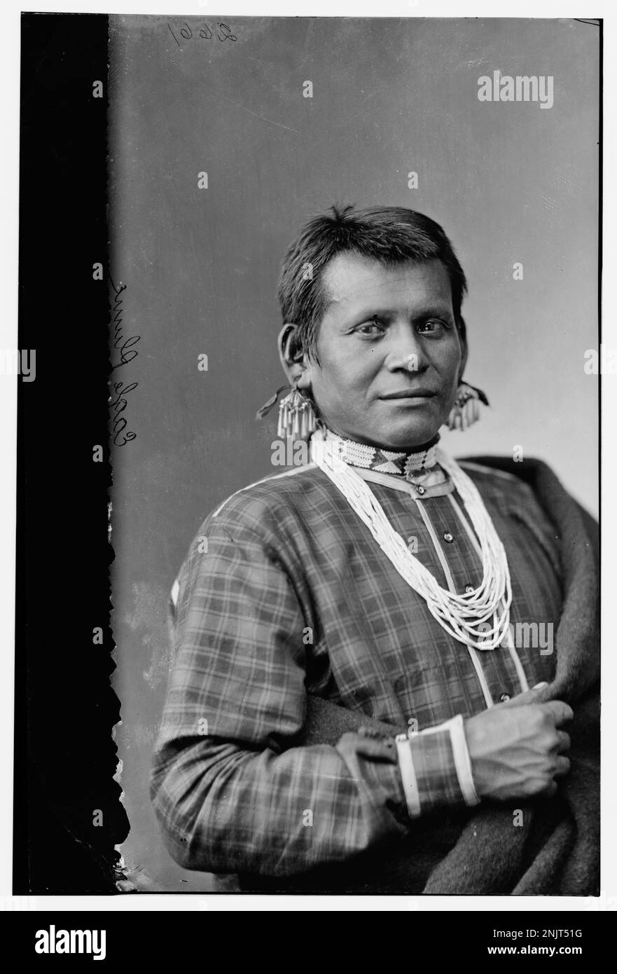 Portrait of Eagle Plume, a Native American individual from the late ...