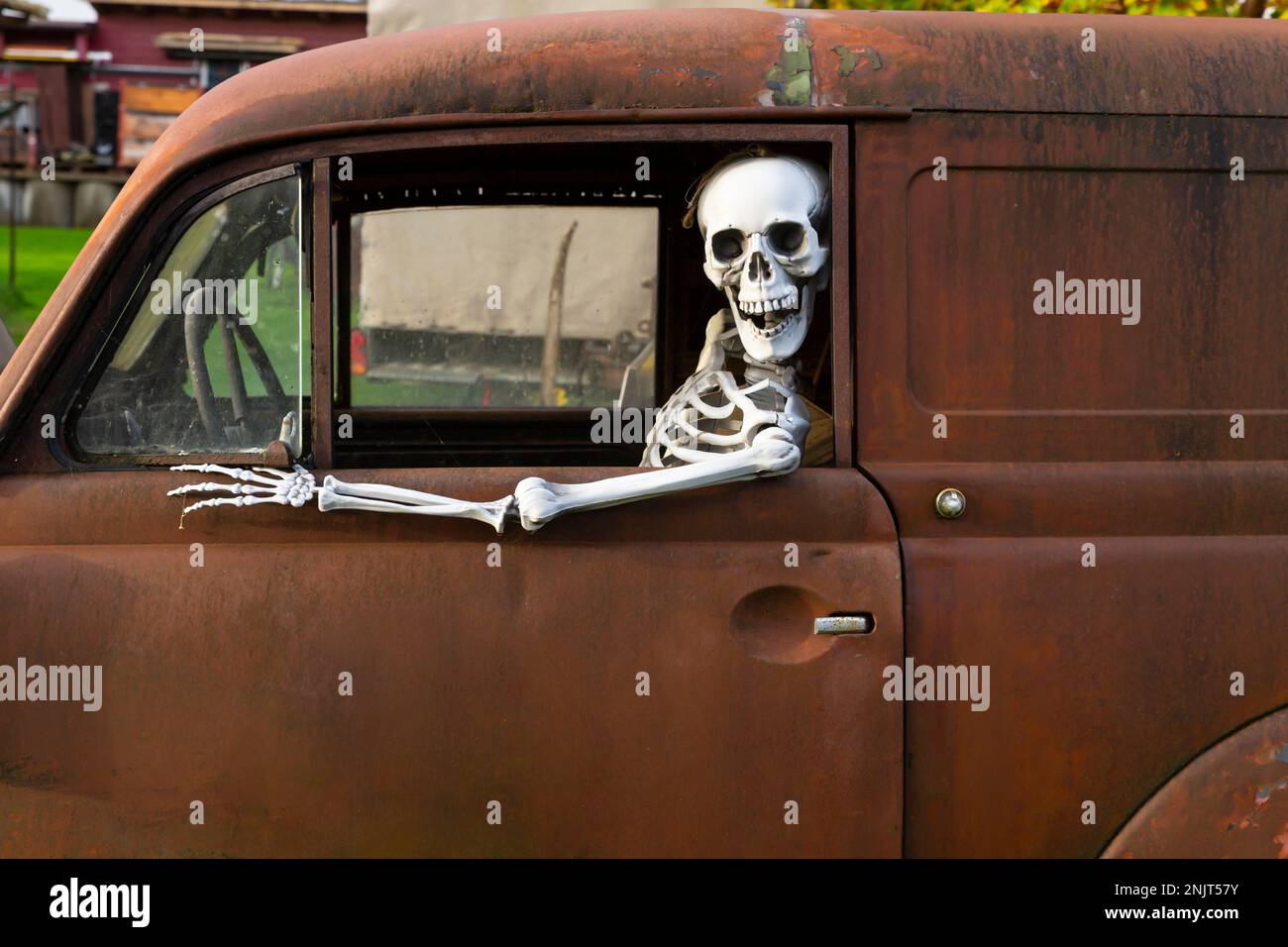 Skeleton sitting hi-res stock photography and images - Alamy