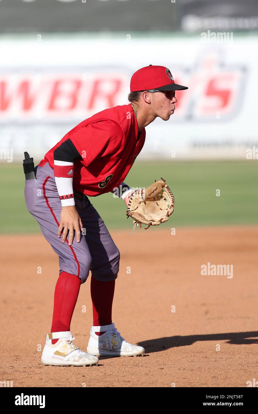 Jean Walters (8) of the Visalia Rawhide during a game against the ...