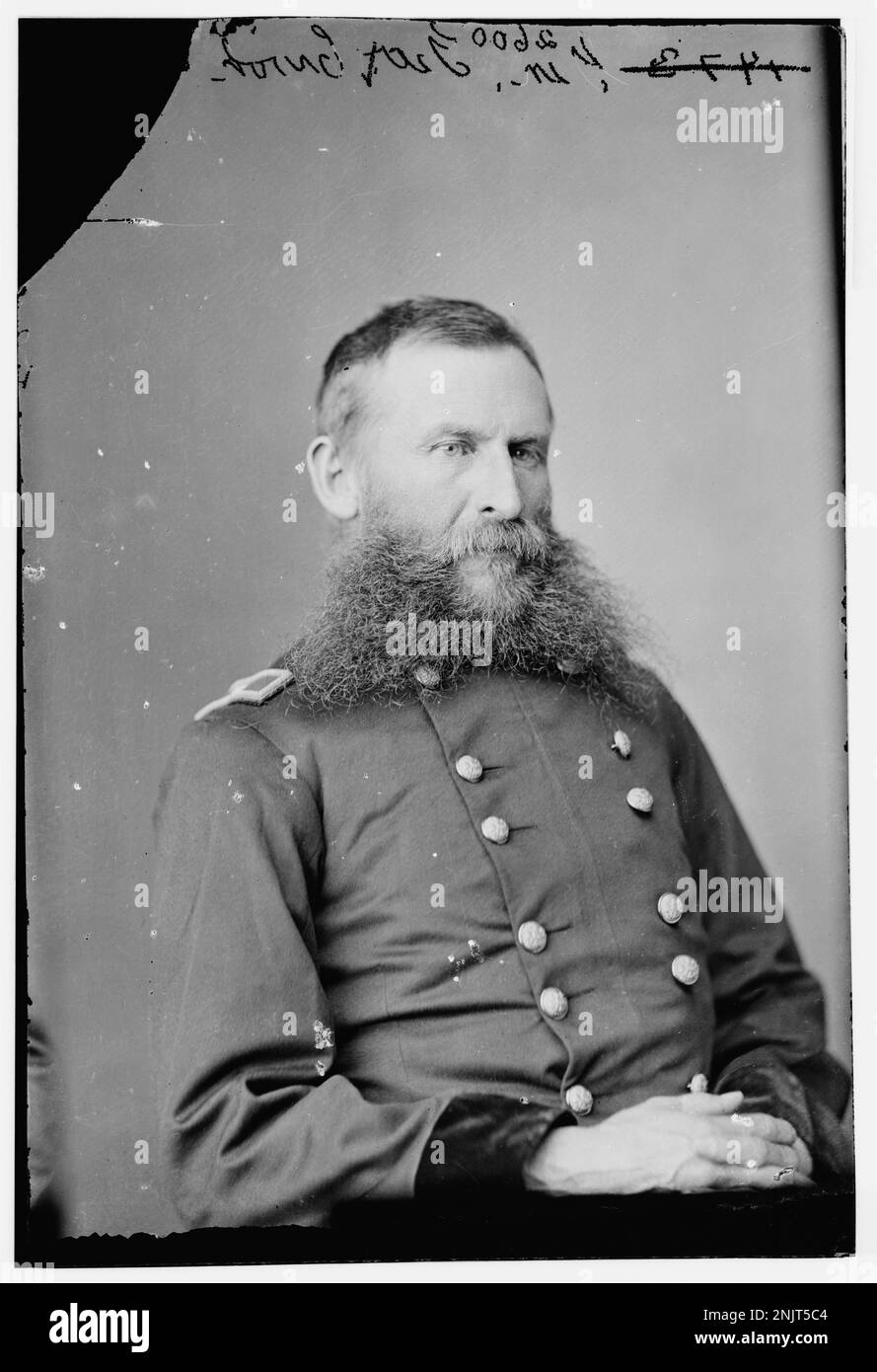 Portrait of General George Crook, U.S. Army officer, captured in the ...