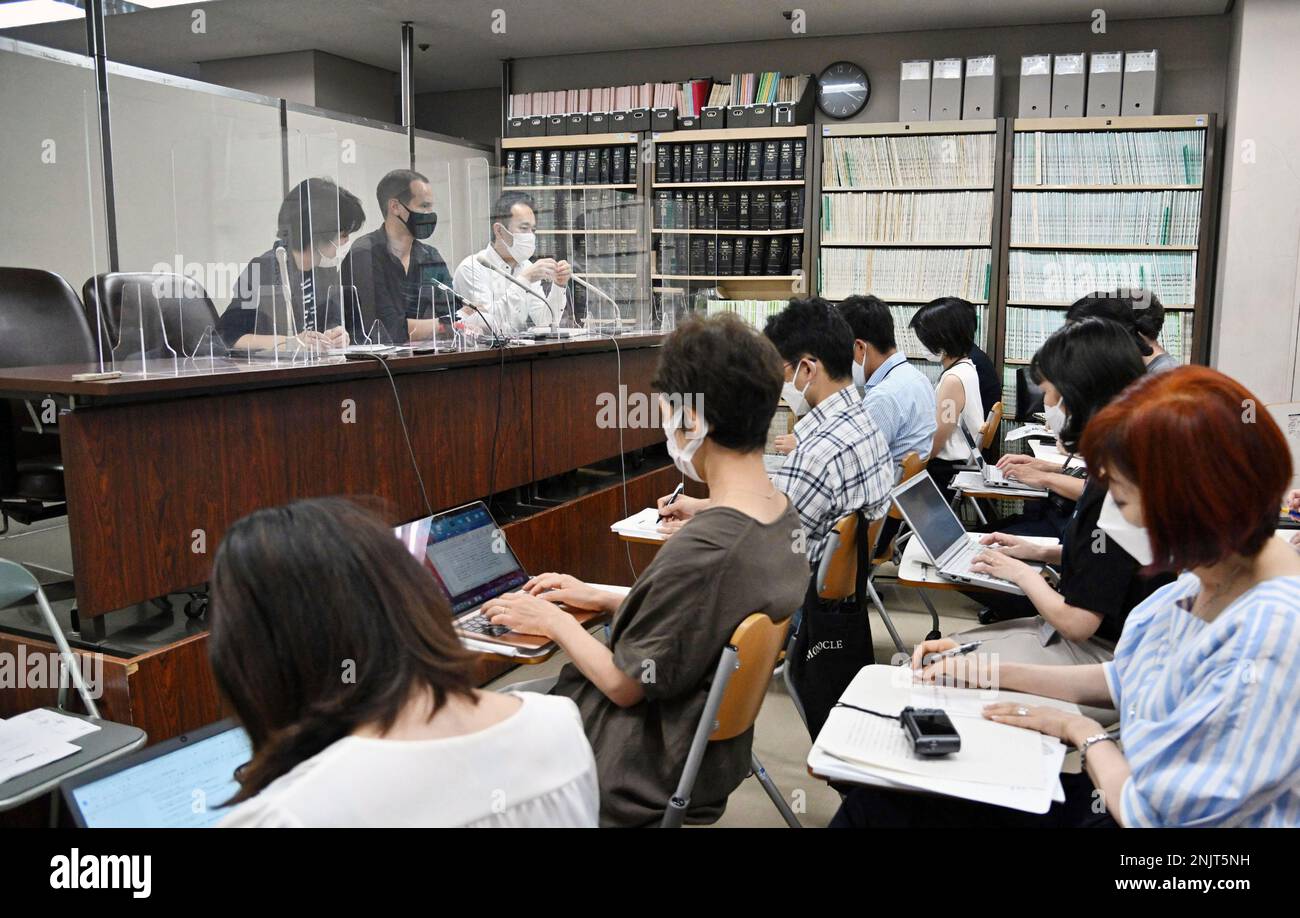Vincent Fichot of France (C) attends a press conference after decision ...