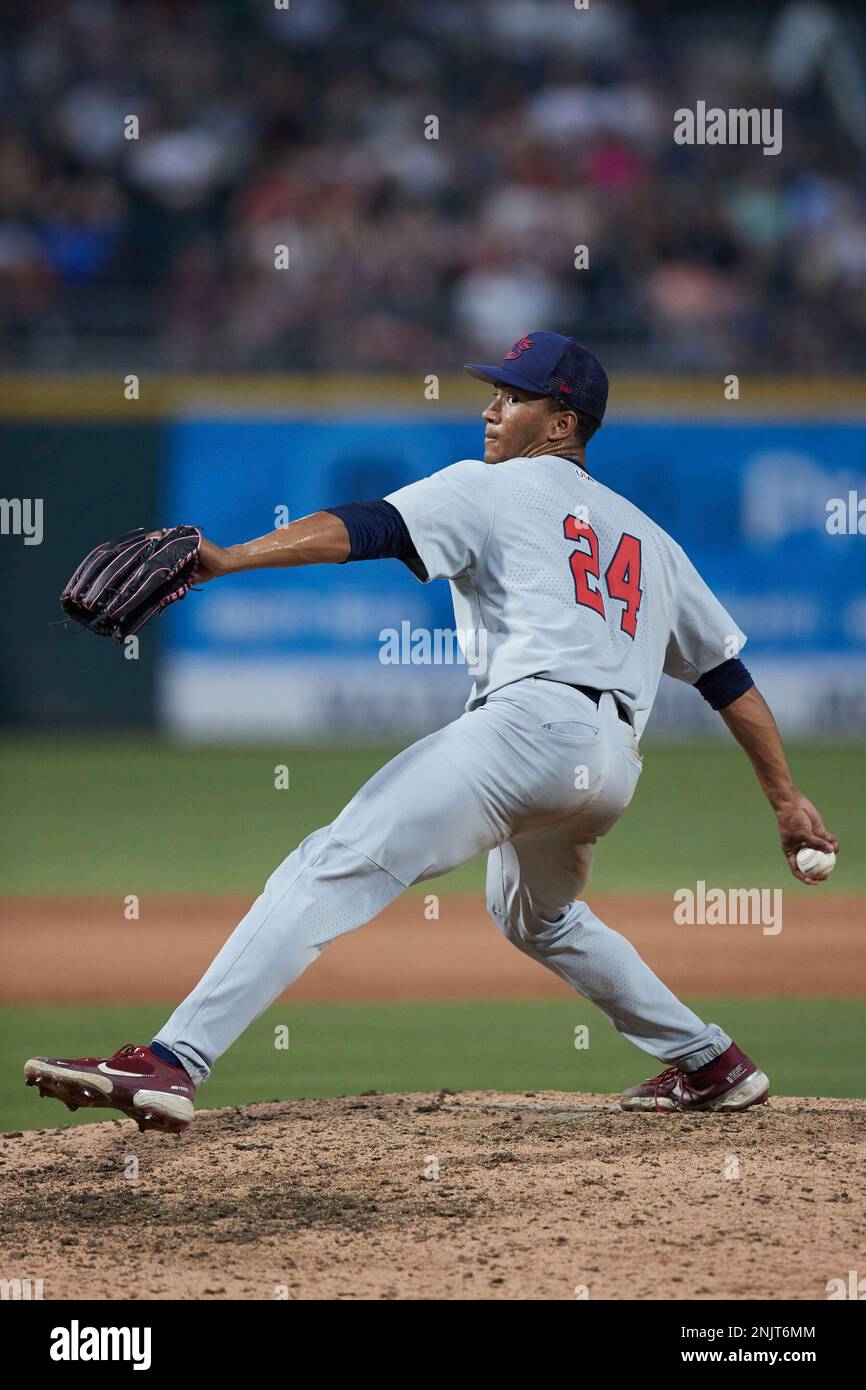 Team Stripes relief pitcher Braden Montgomery (24) (Stanford) in action ...