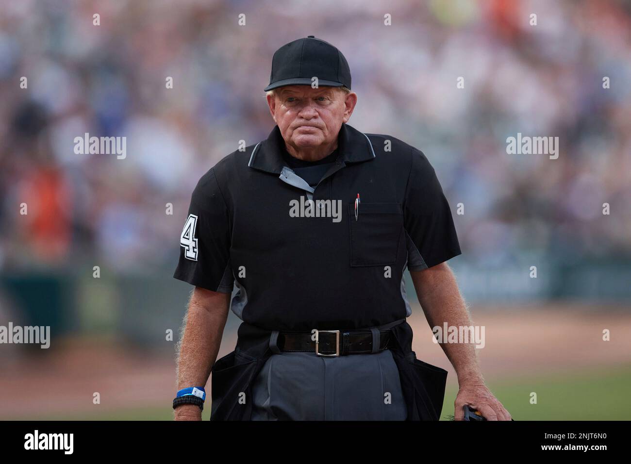 Home plate umpire Steve Sanders works the exhibition game between Team ...