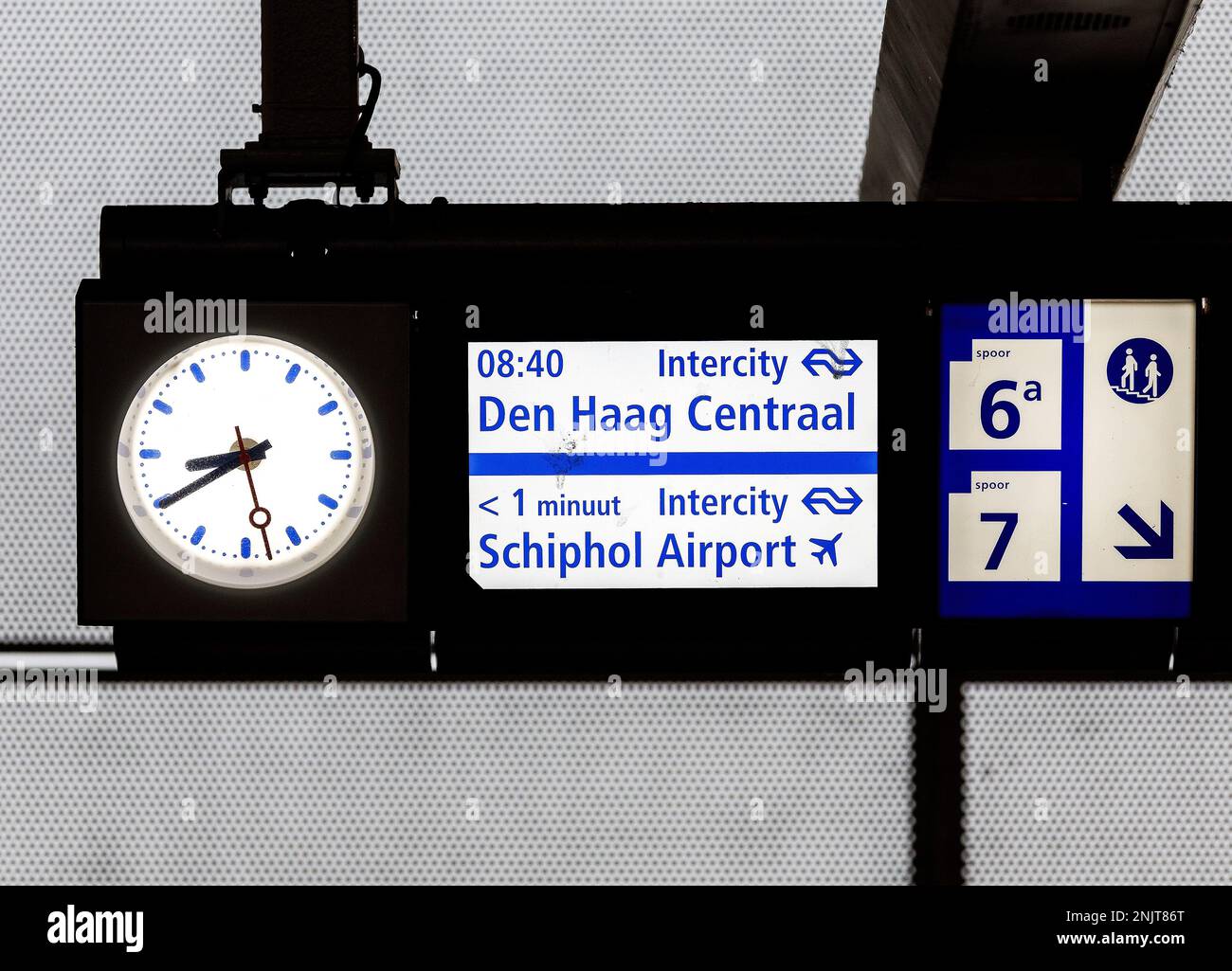 AMERSFOORT - An information board at NS Station Amersfoort. Today, the ...