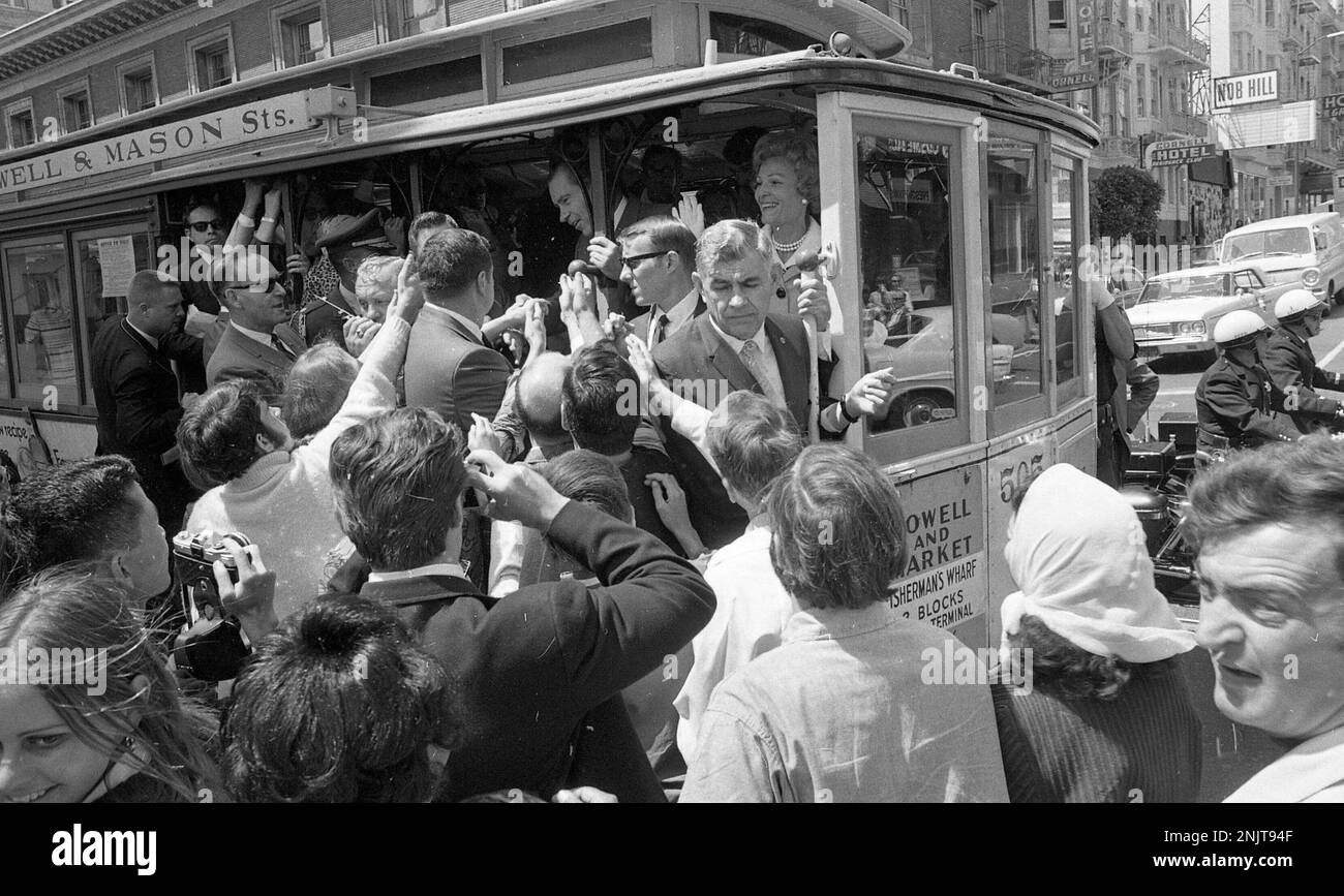 President Richard Nixon visits San Francisco and stays at the St ...