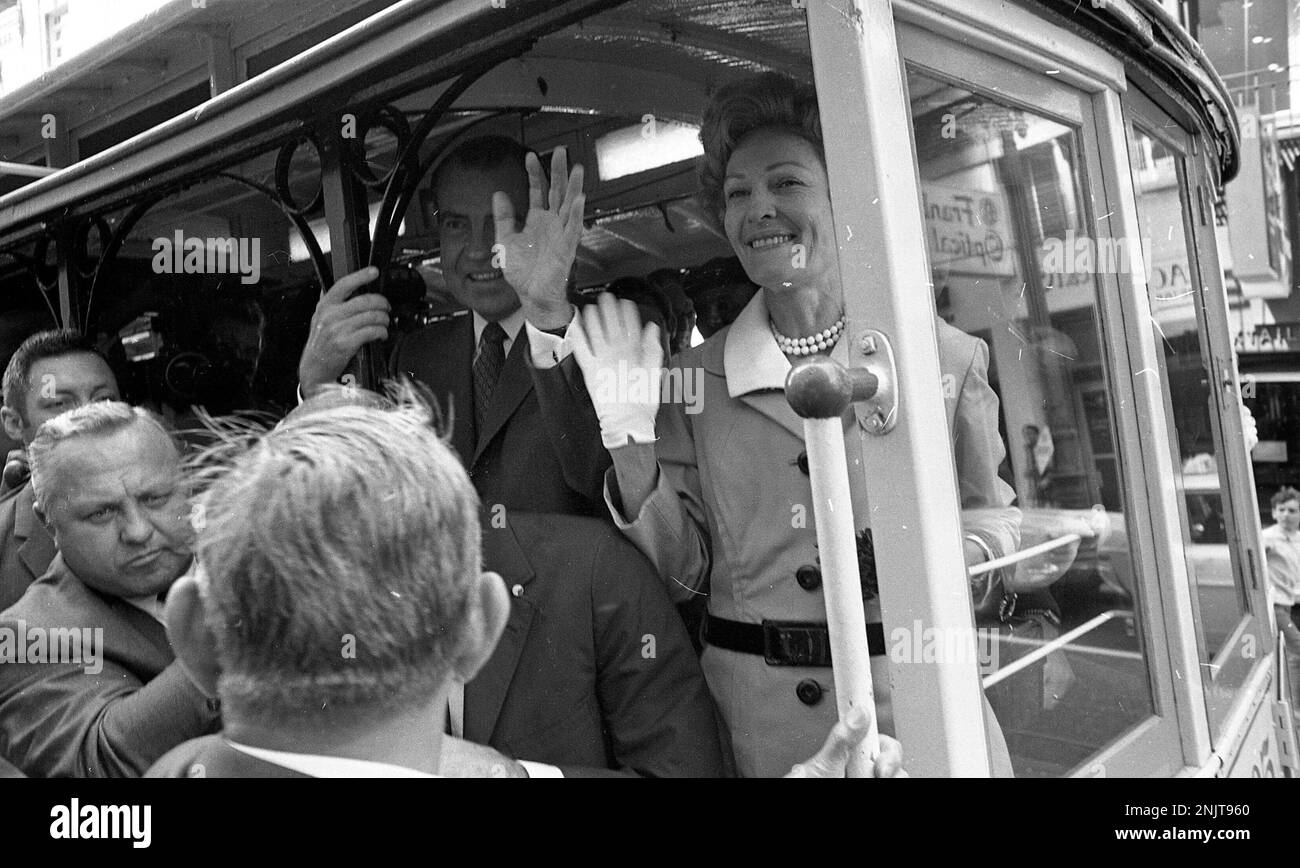 President Richard Nixon visits San Francisco and stays at the St ...