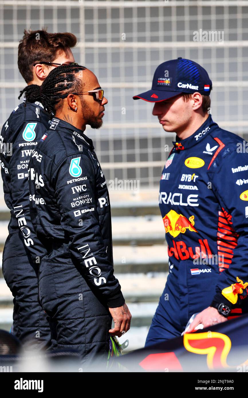 Sakhir, Bahrain. 23rd February 2023. Lewis Hamilton (GBR) Mercedes AMG ...