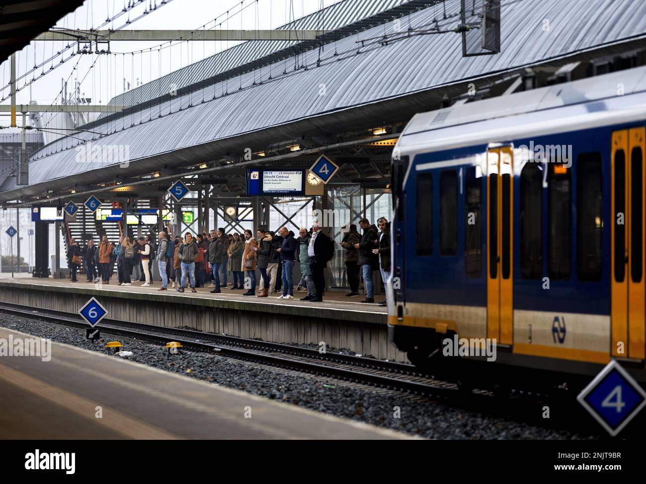 AMERSFOORT - Travelers at NS Station Amersfoort. Today, the Dutch ...