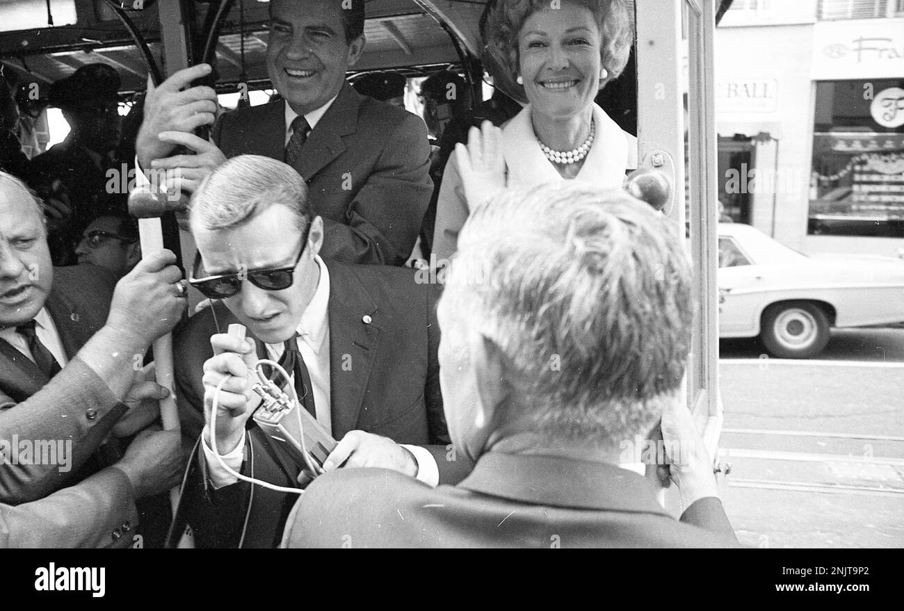 President Richard Nixon visits San Francisco and stays at the St ...