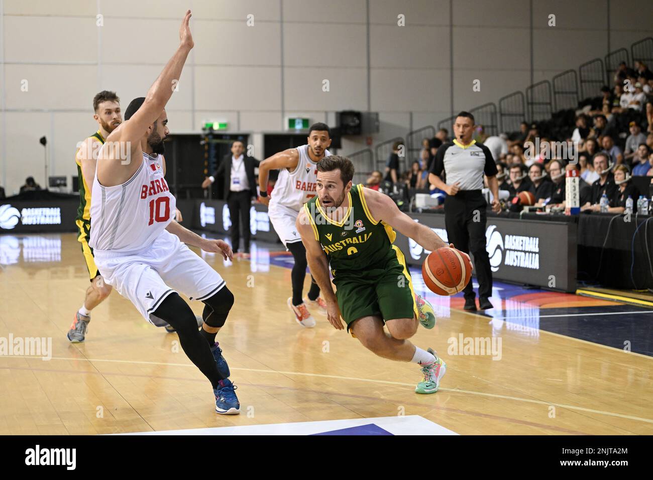 Mitch Norton of the Boomers drives at the basket during of the 2023 ...