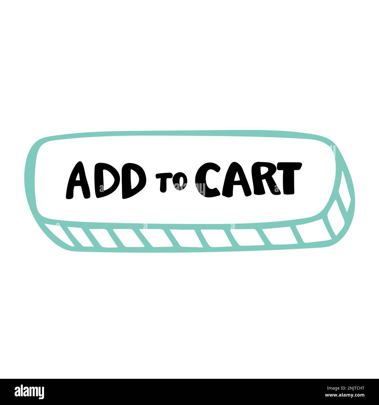 add to card button Vector stock illustration isolated on a white ...