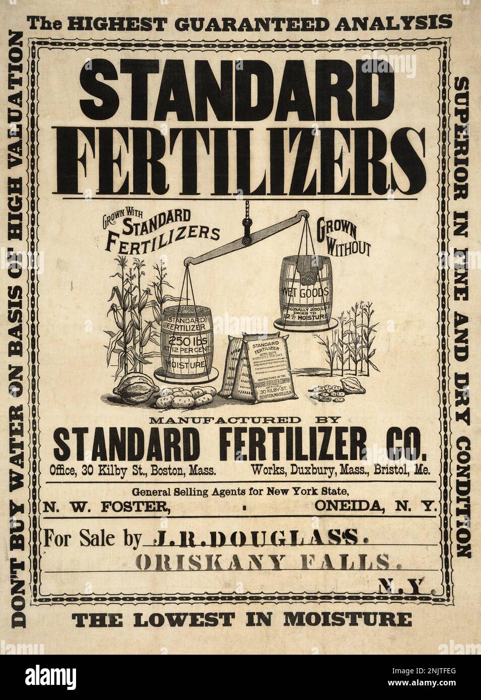 Victorian Advertising Illustration poster for farming equipment Circa ...