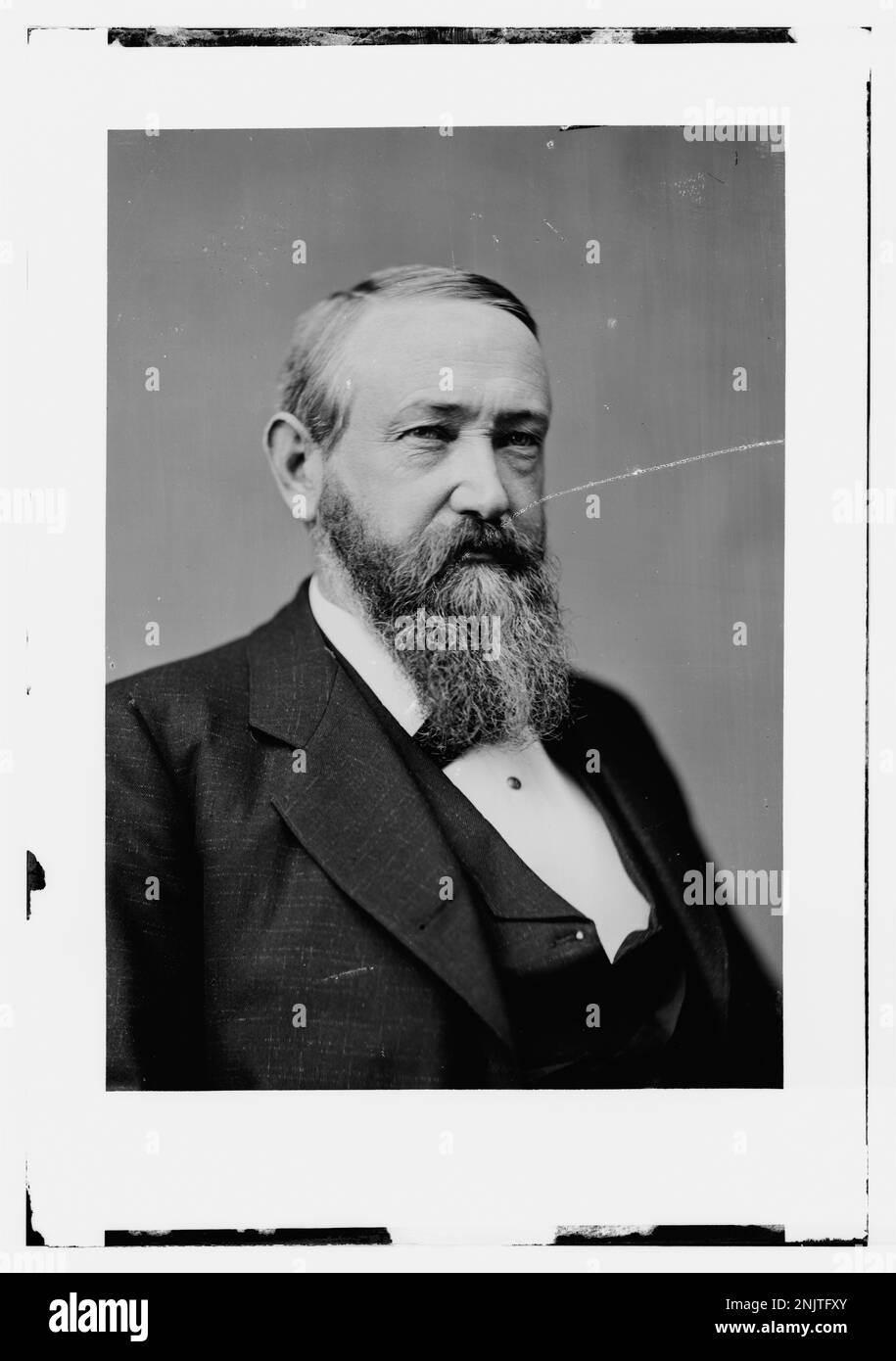 Portrait of President Benjamin Harrison, the 23rd President of the ...