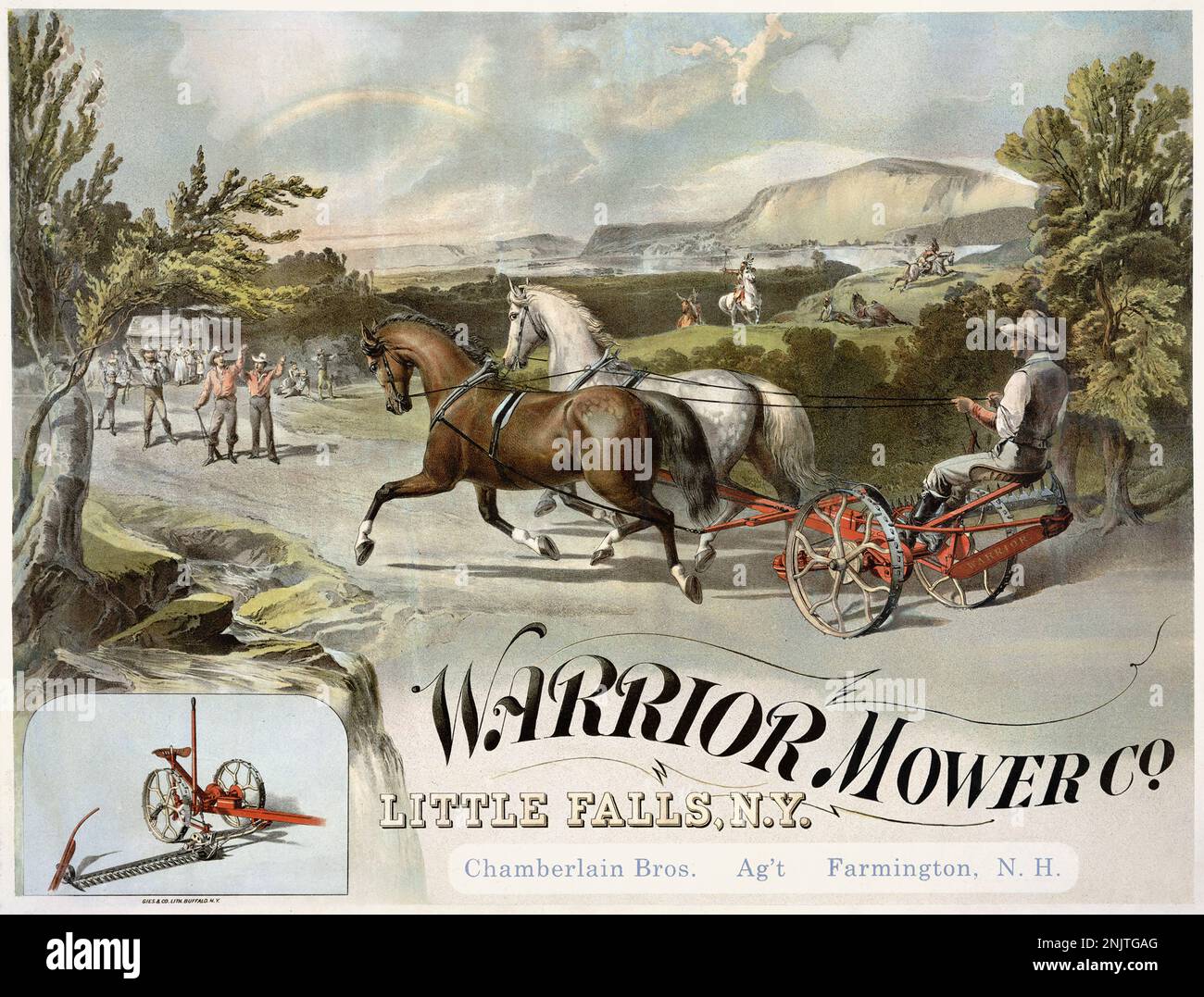 Victorian Advertising Illustration poster for farming equipment Circa ...