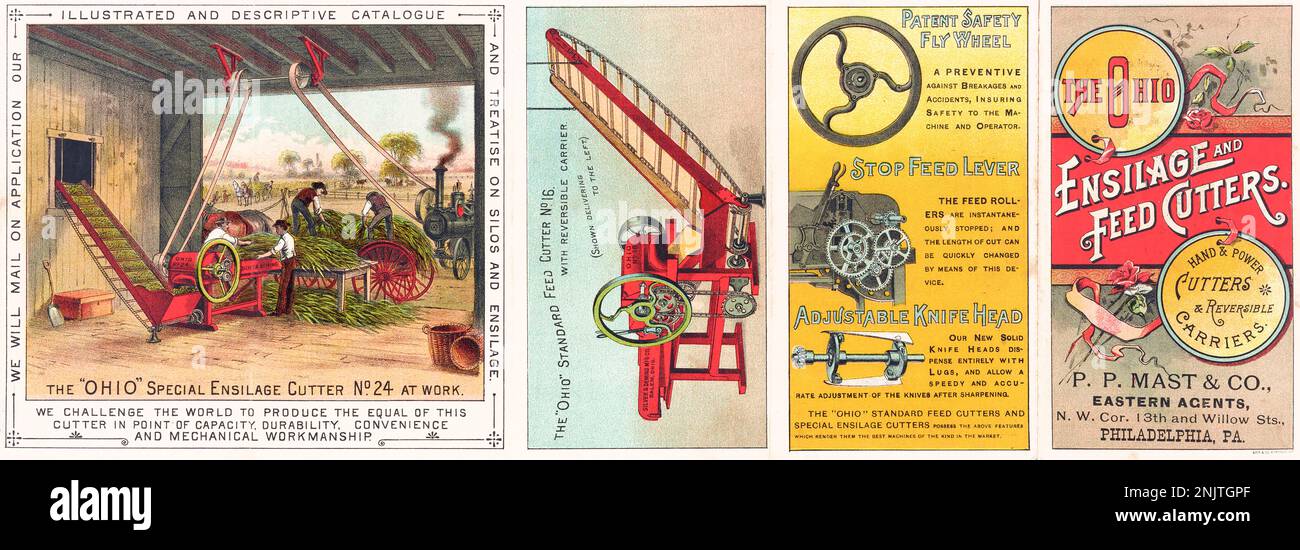 Victorian Advertising Illustration poster for farming equipment Circa ...