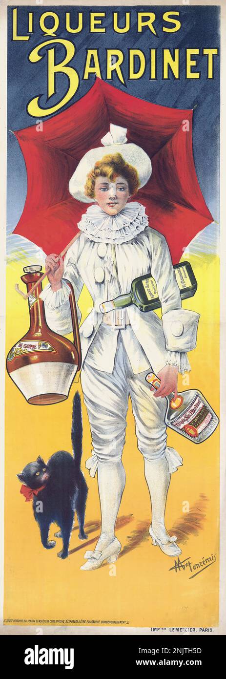 Victorian Advertising Illustration poster for Whisky circa 1899 Stock ...