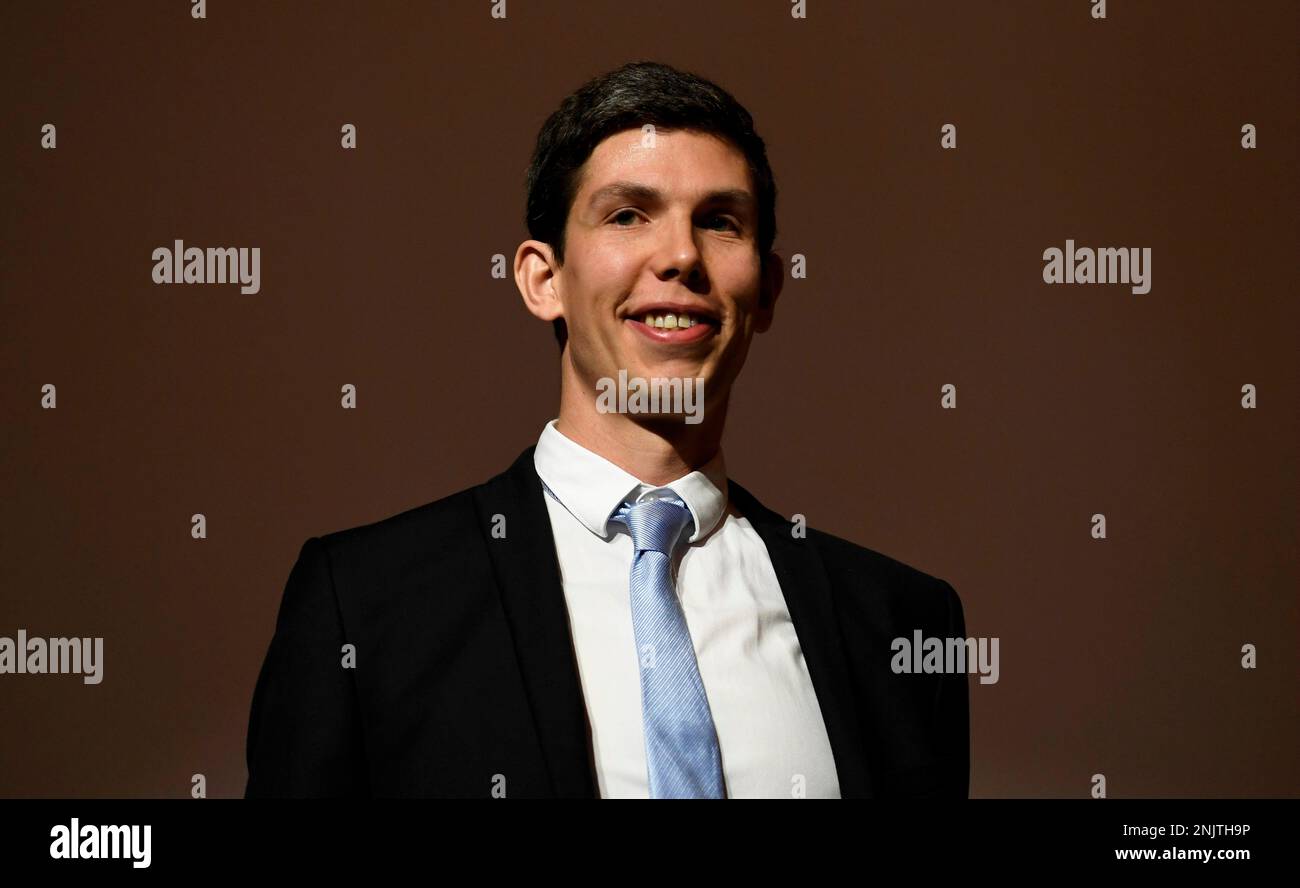 James Maynard attends the Fields prize ceremony during the ...