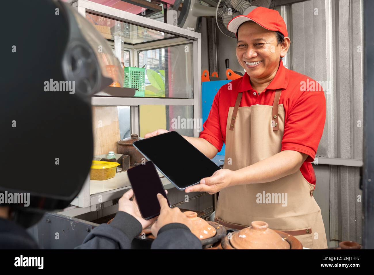 Male receiving order hi-res stock photography and images - Alamy