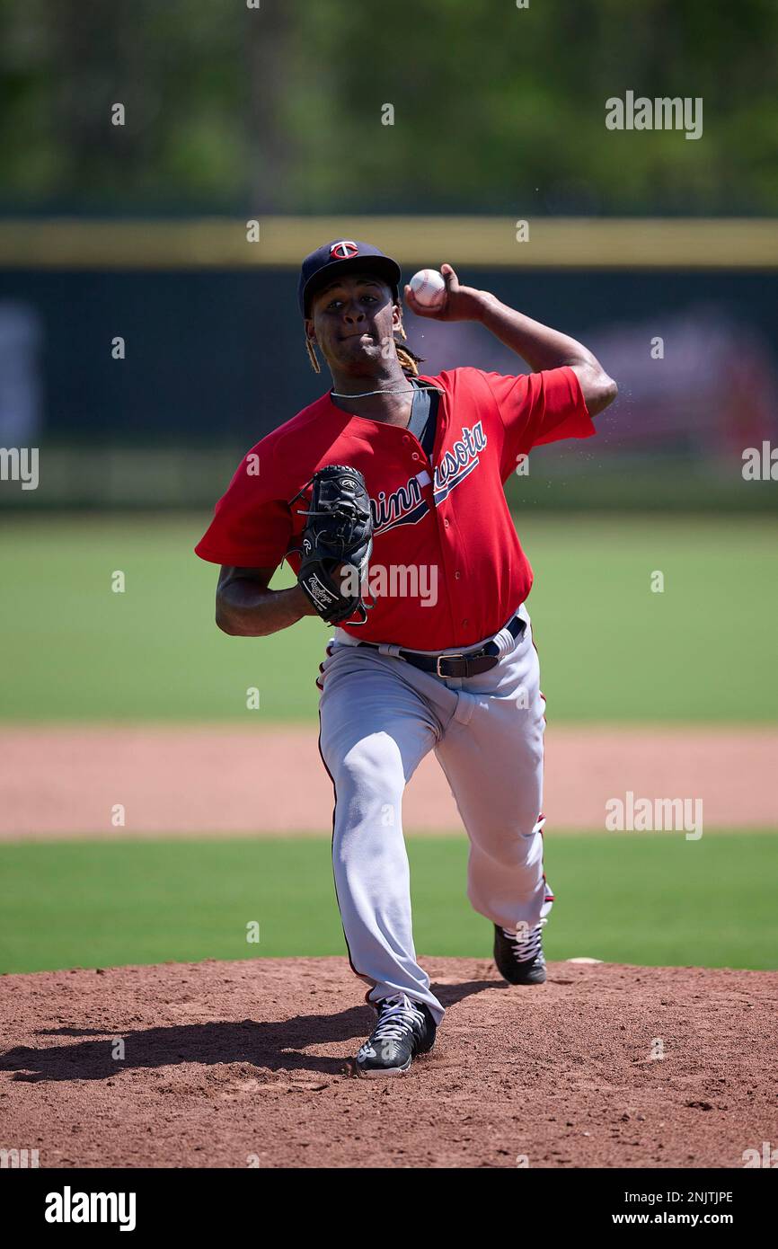 FCL Twins pitcher Develson Aria (15) during a Florida Complex League ...