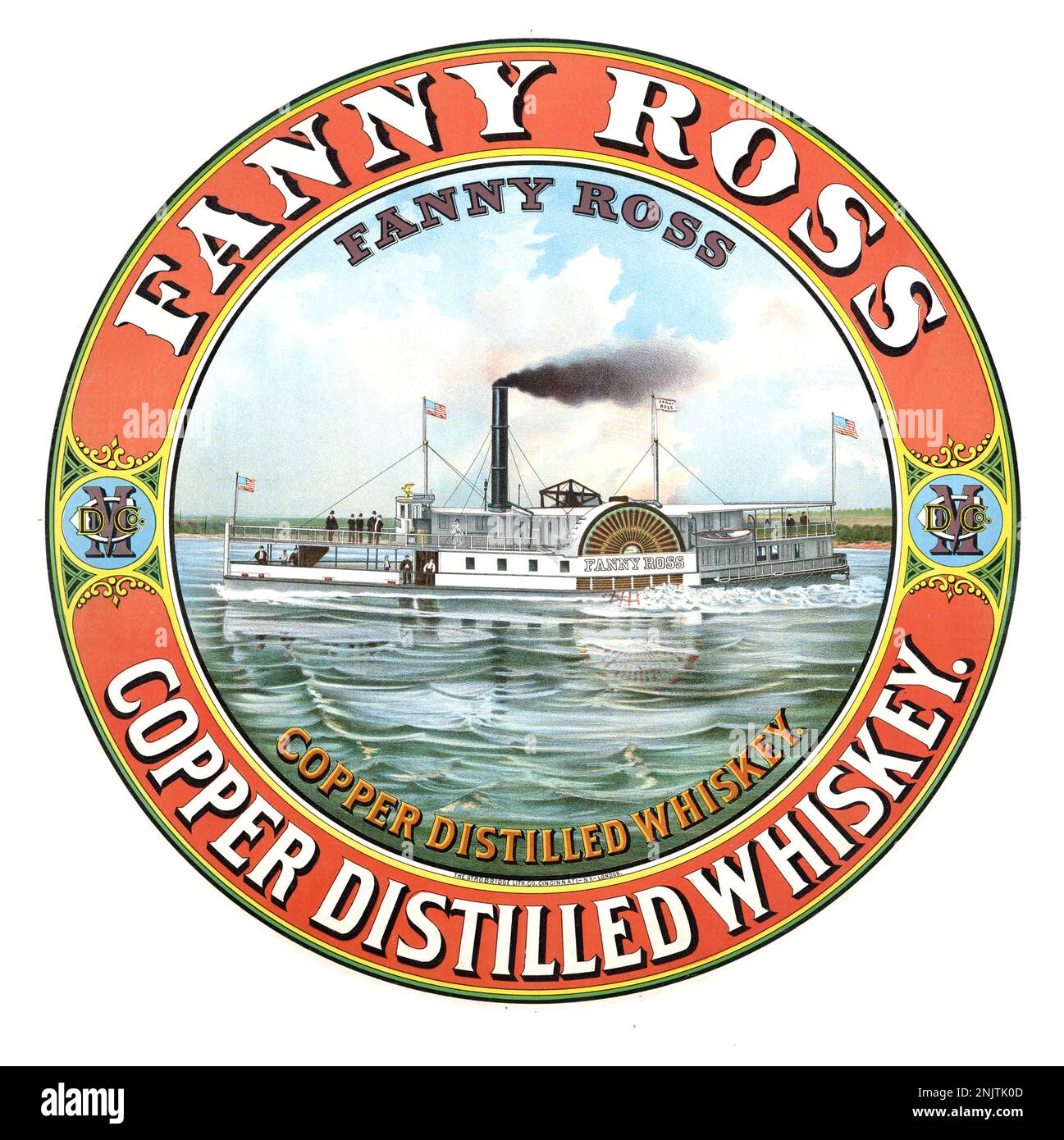 Victorian Advertising Illustration poster for Whisky circa 1899 Stock ...