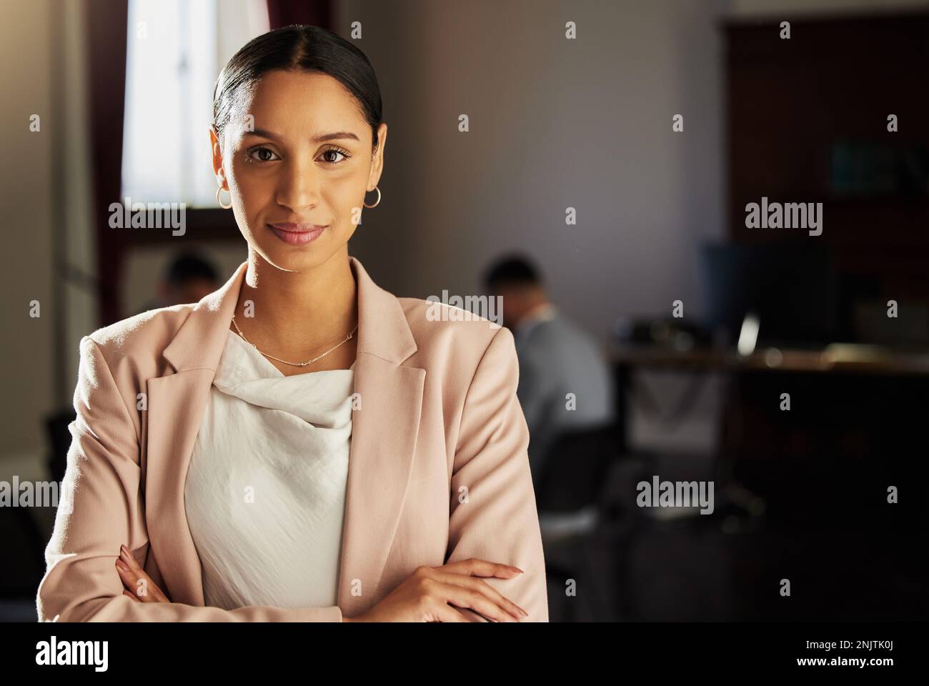 Law firm portrait, legal or woman confident for business work ...
