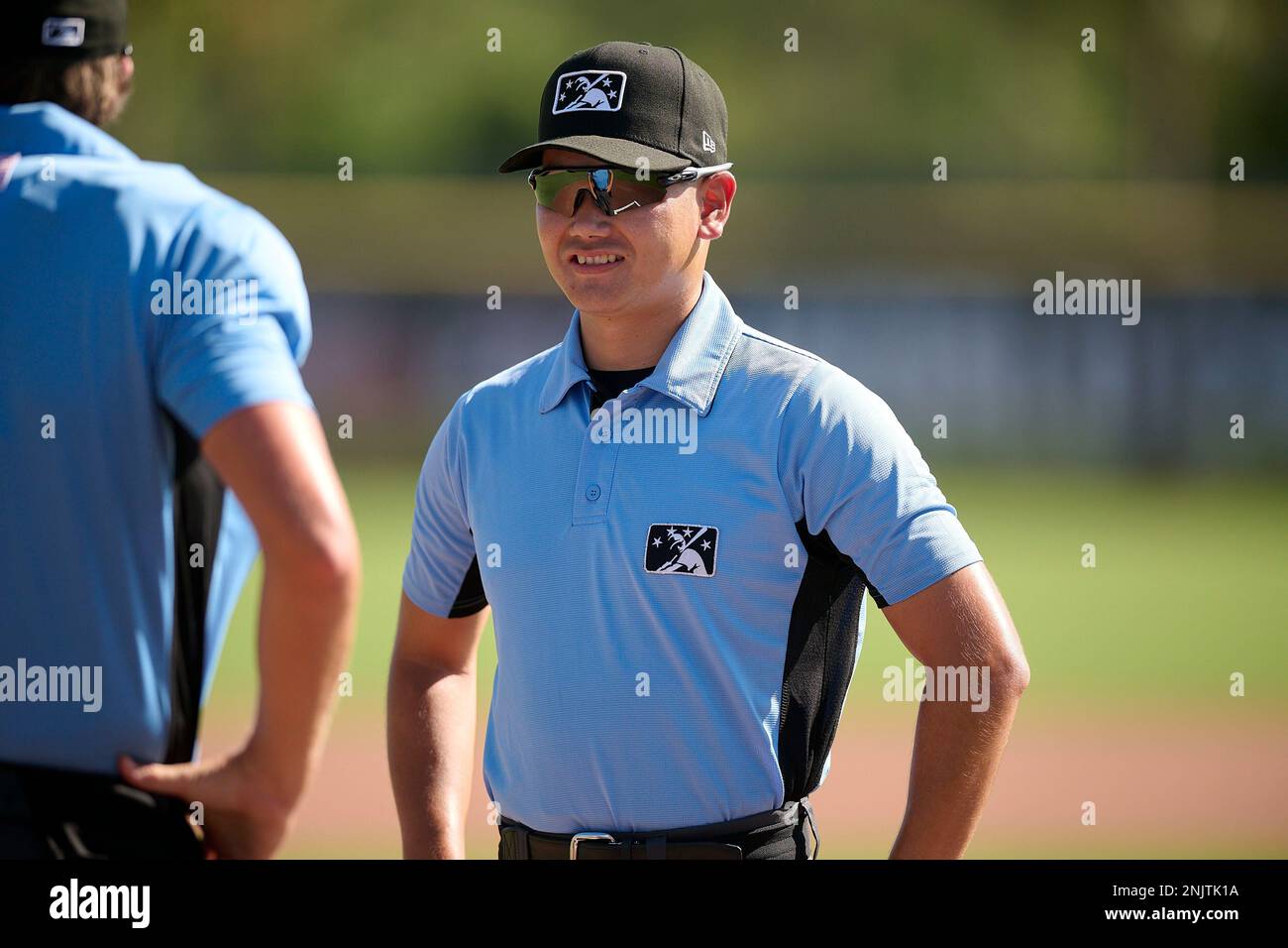 Umpire Takashi Wada before a Florida Complex League baseball game ...