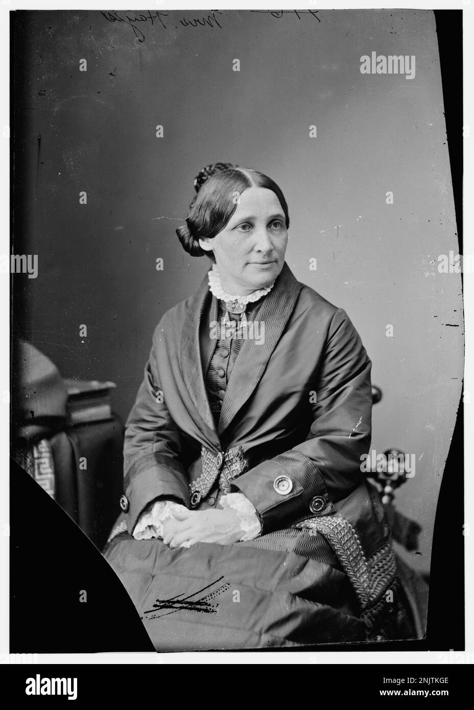 Portrait of Mrs. R.B. Hayes, wife of President Rutherford B. Hayes, an ...