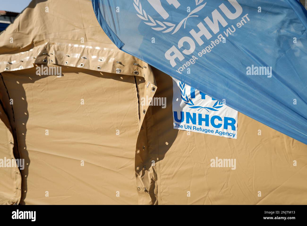Unhcr un refugee agency logo hi-res stock photography and images - Alamy