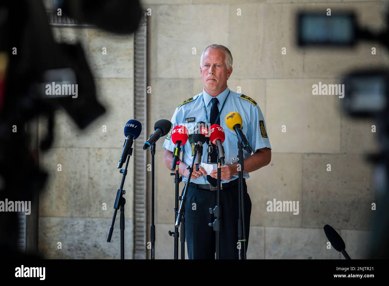Copenhagen Police Chief Inspector Soeren Thomassen gives a status on ...