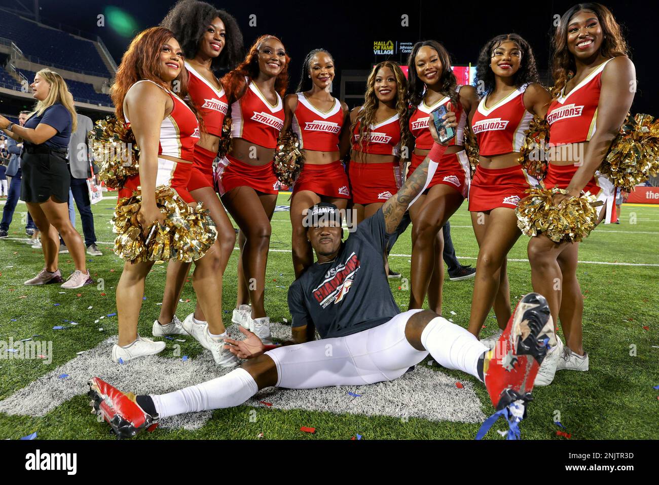CANTON, OH - JULY 03: Birmingham Stallions safety JoJo Tillery (27 ...