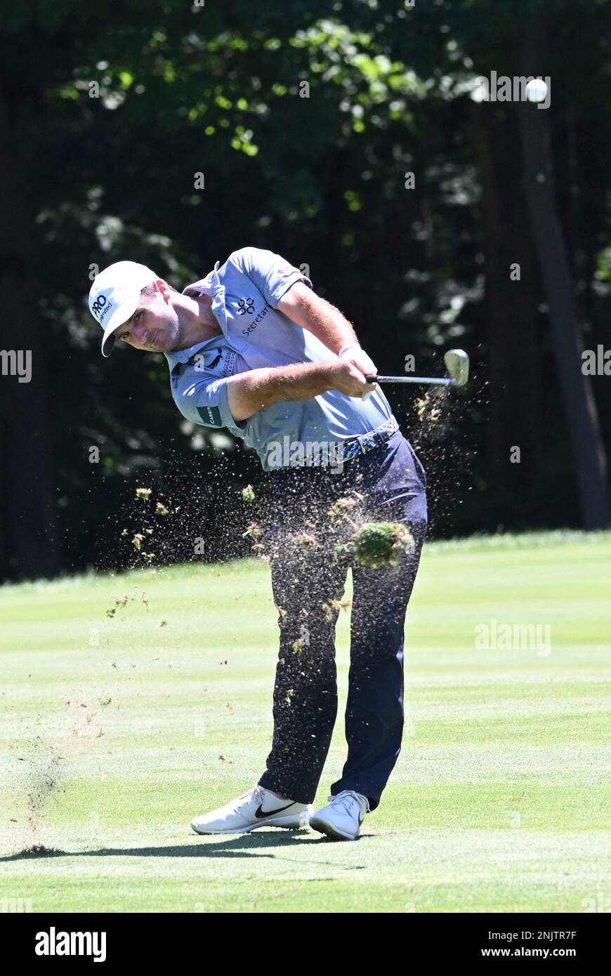 SILVIS, IL - JULY 03: Golfer Denny McCarthy hits his approach shot on ...