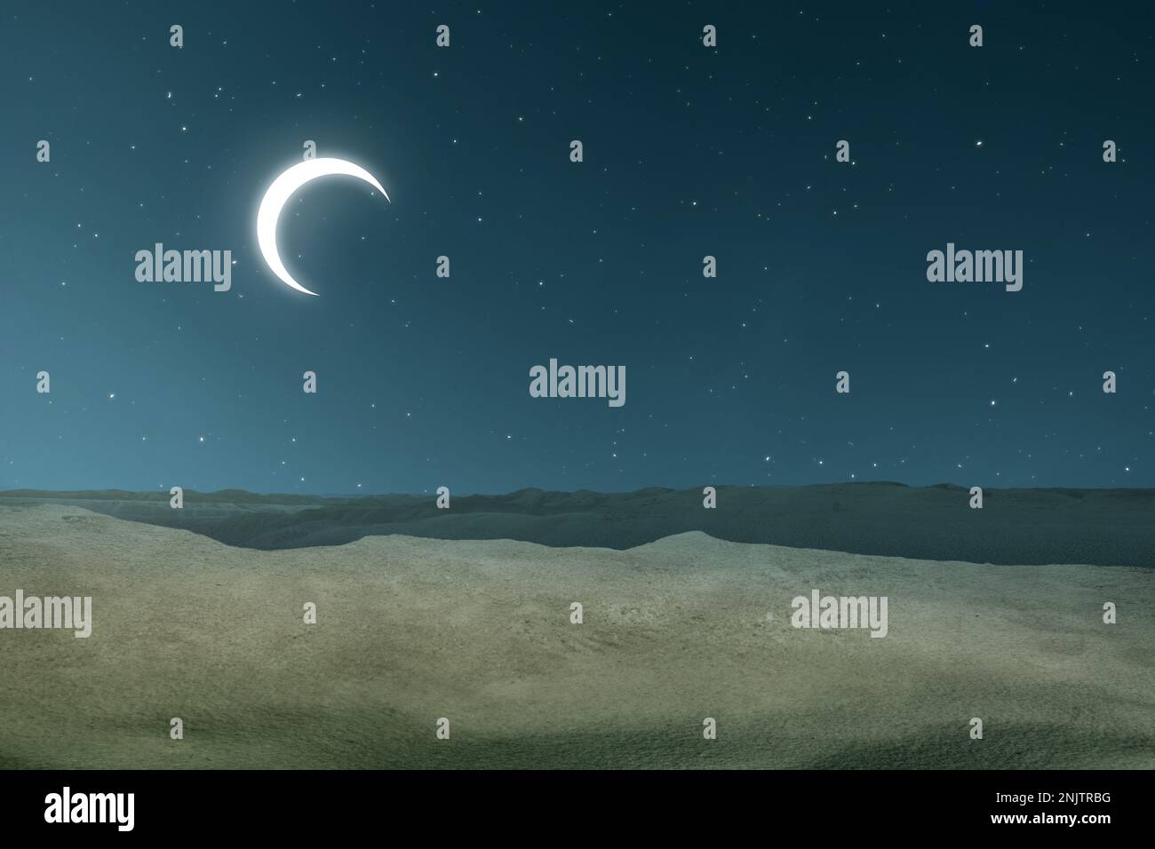 Views of sand dune with the night scene background Stock Photo - Alamy