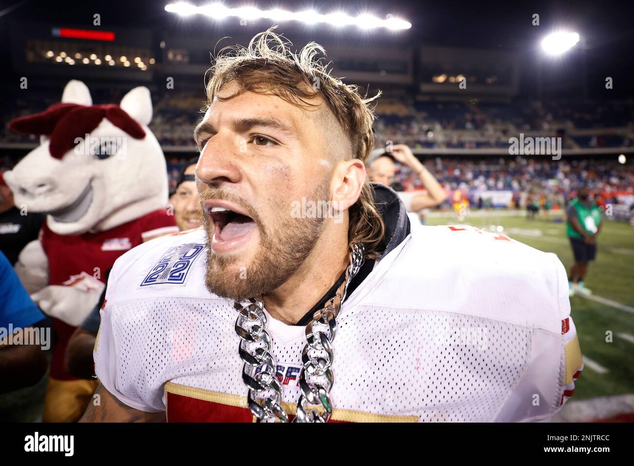 CANTON, OH - JULY 03: Birmingham Stallions linebacker Scooby Wright III ...