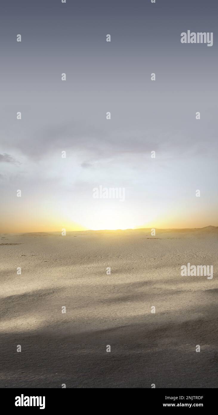 Views of sand dunes with a sunset sky background Stock Photo - Alamy
