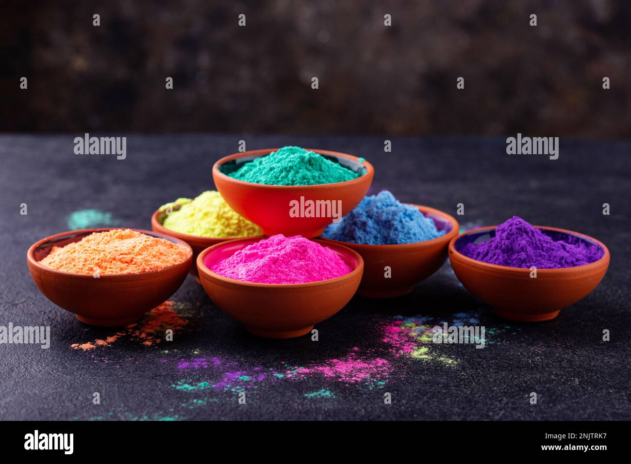Gulal colors for Indian Holi festival Stock Photo - Alamy