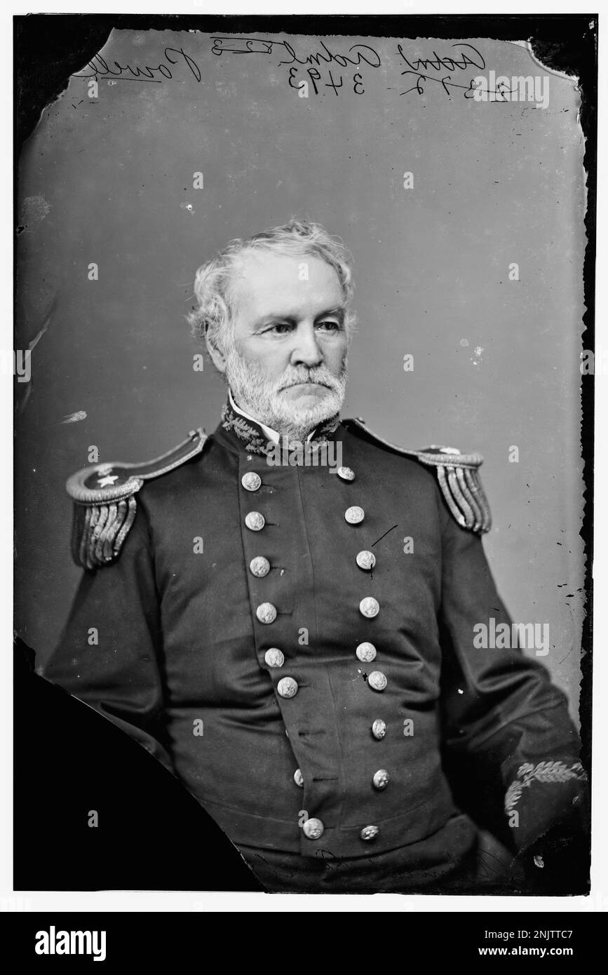 Portrait of Admiral Powell, a U.S. Navy officer, captured in the Brady ...